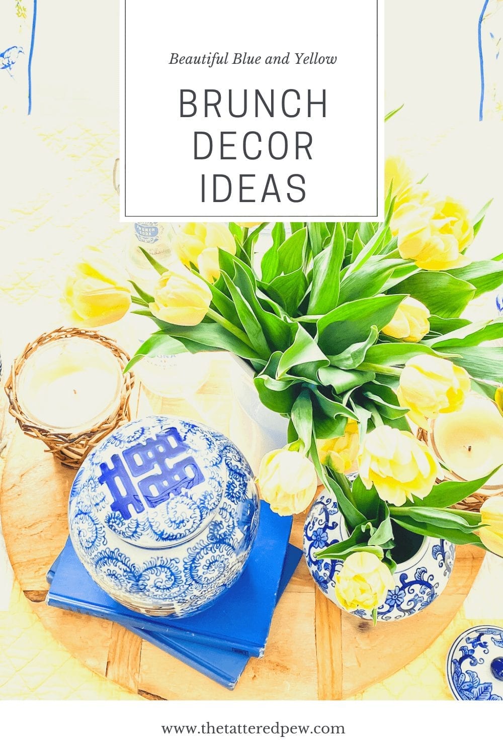 Blue and Yellow Mother's Day Brunch Decor » Grow Beauty With Ease