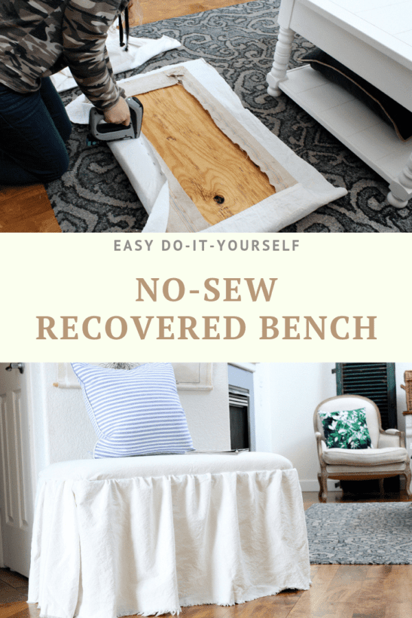 How to Recover a Bench and Add a Skirt Without Sewing » Grow Beauty ...