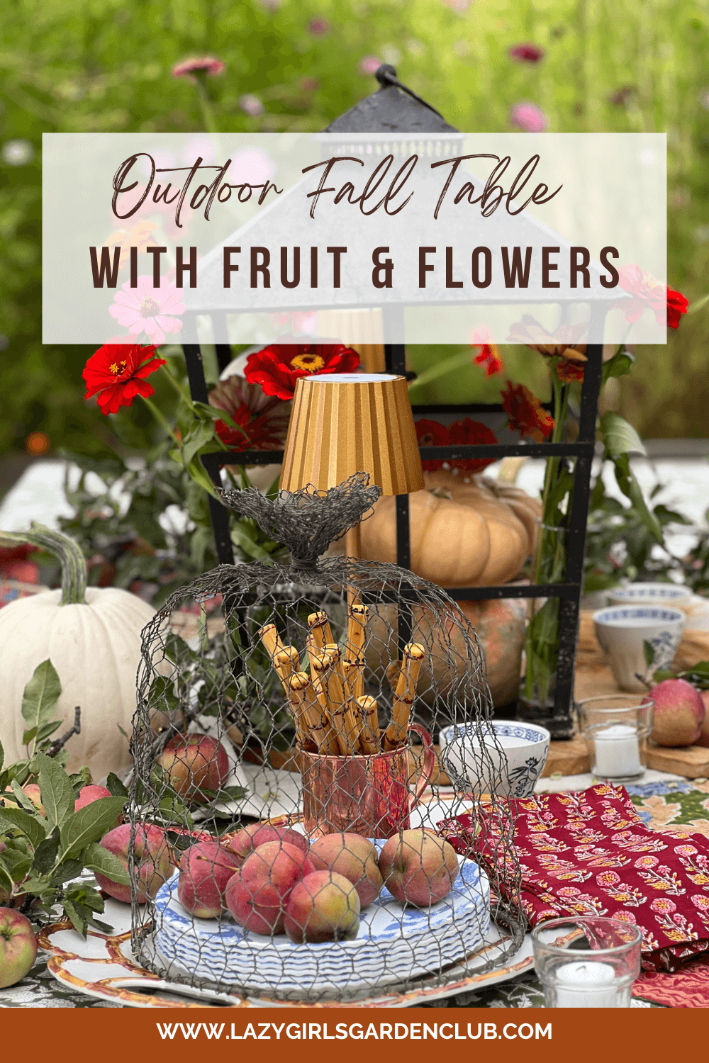 Outdoor Fall Table Decor Ideas with Fruit and Flowers » Grow Beauty ...