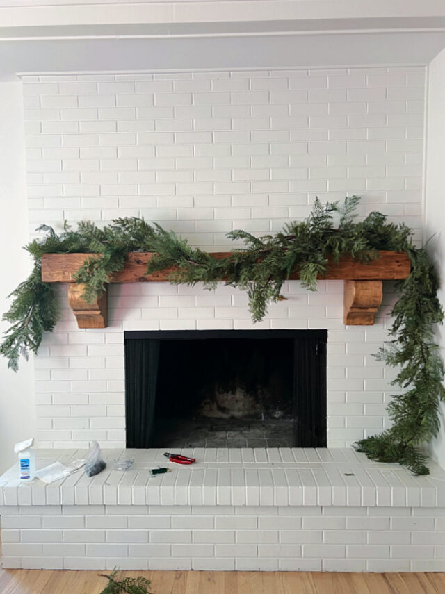 Step-by-Step Guide to Asymmetrical Christmas Mantel Garland Layering ...