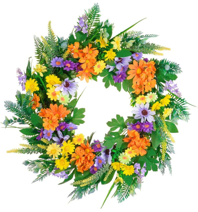 29 Lovely and Colorful Spring Wreaths for Your Front Door » Grow Beauty ...