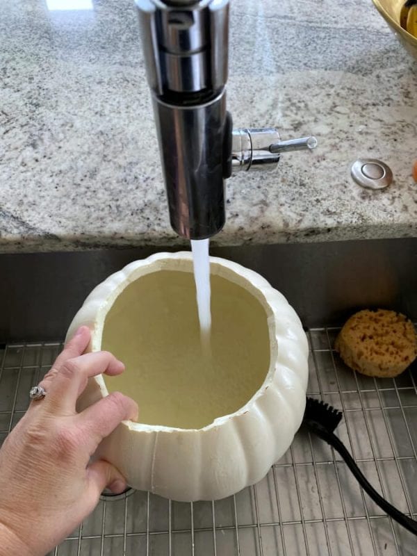 DIY Faux Pumpkin With Floating Votives » Grow Beauty With Ease