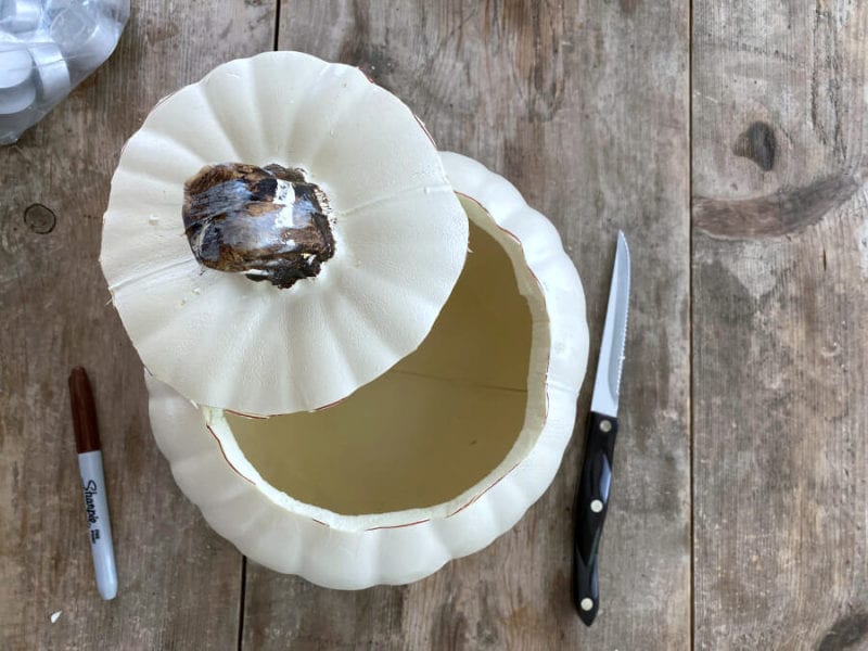 DIY Faux Pumpkin With Floating Votives » Grow Beauty With Ease