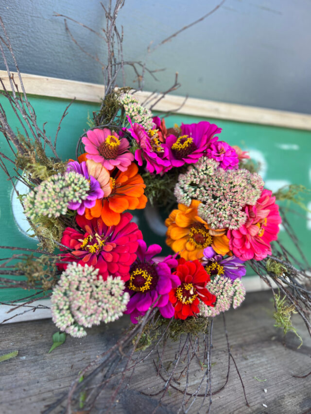 How to Make A Dried Zinnia Wreath » Grow Beauty With Ease
