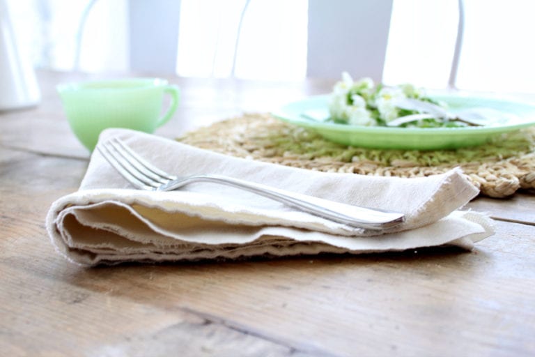 Easy No Sew Drop Cloth Napkins » Grow Beauty With Ease