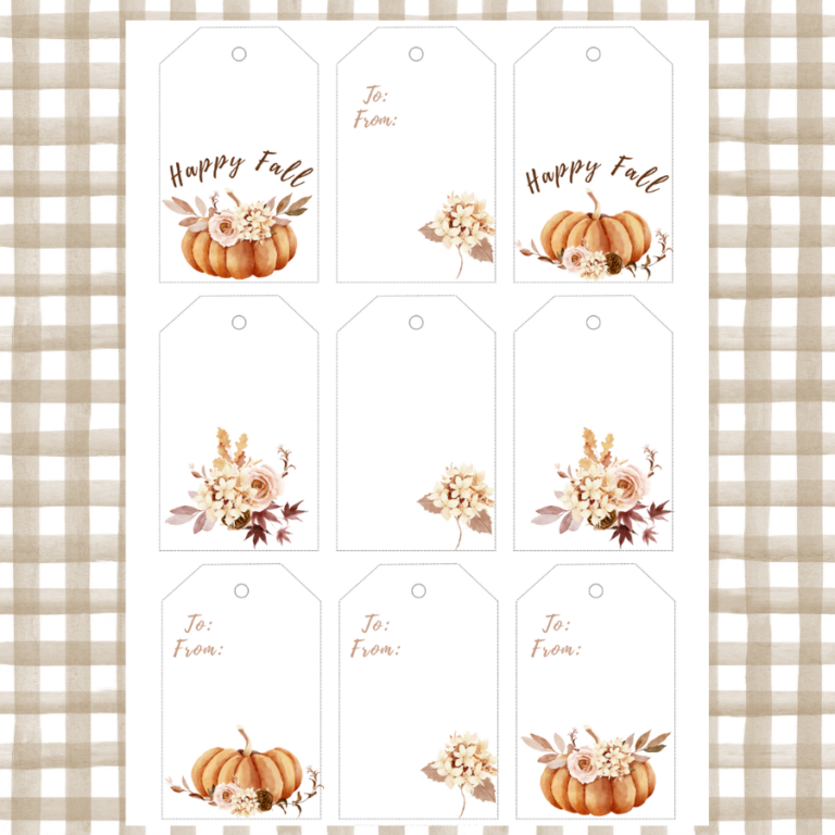 18 Gorgeous Fall Floral Gift Tags (Free Printables Included) » Grow ...
