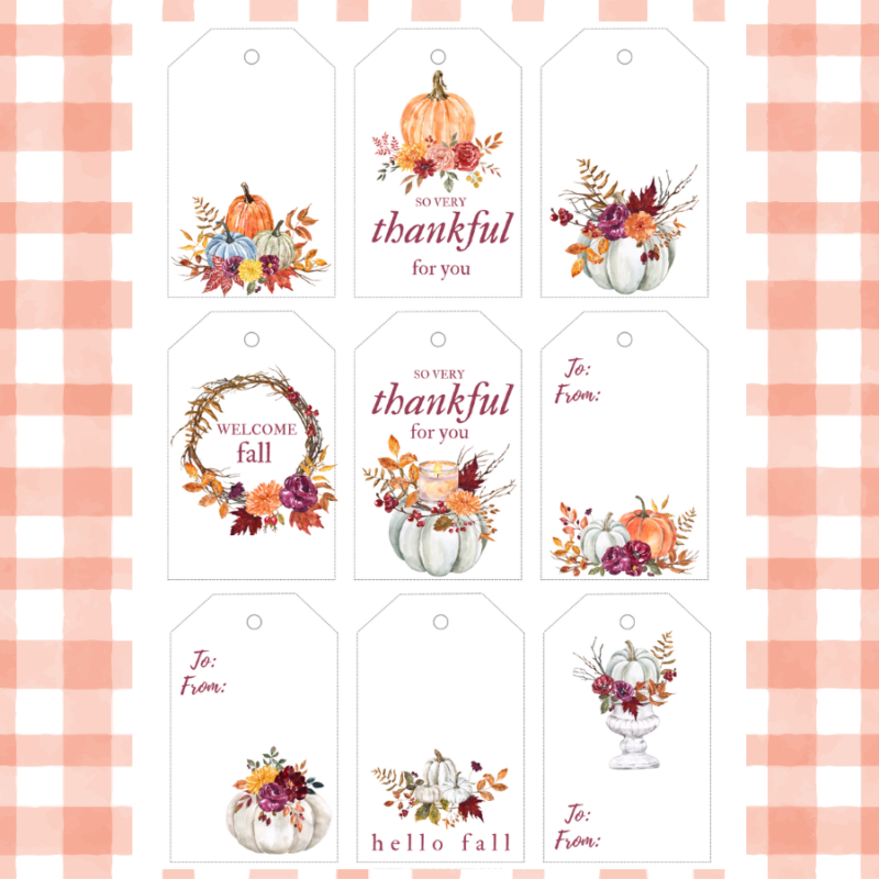 18 Gorgeous Fall Floral Gift Tags (Free Printables Included) » Grow ...