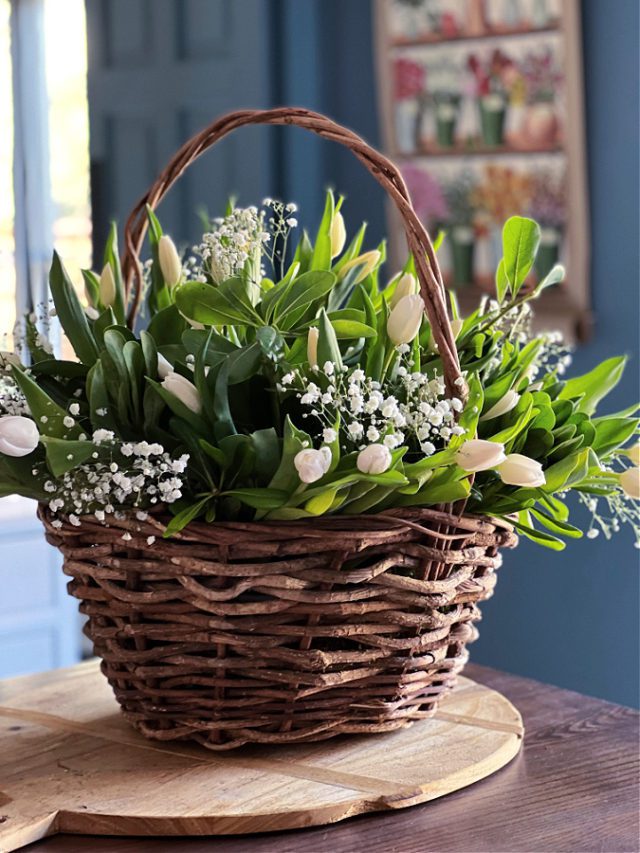 How To Make A Flower Arrangement In A Basket » Grow Beauty With Ease