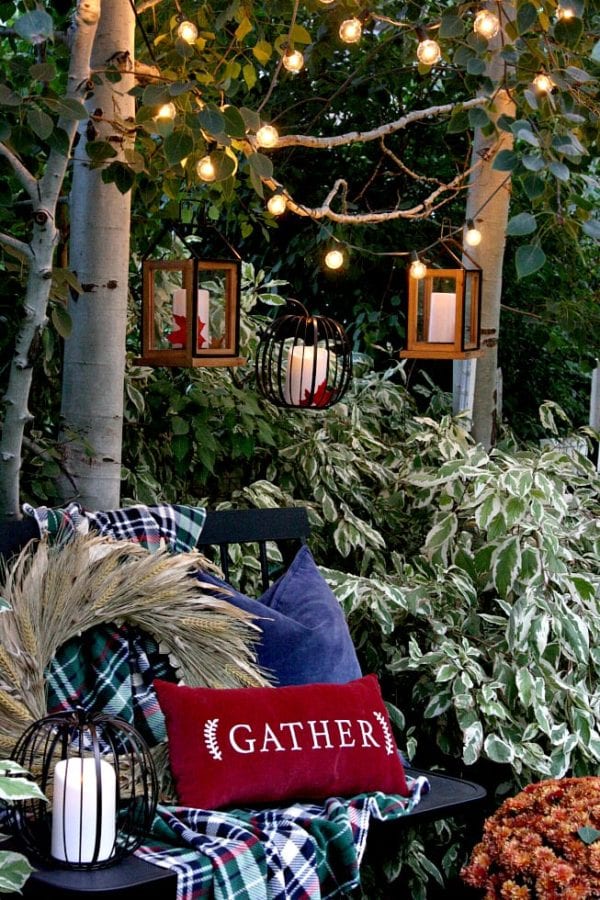 How to Decorate With Lights and Lanterns In Your Fall Outdoor Space ...