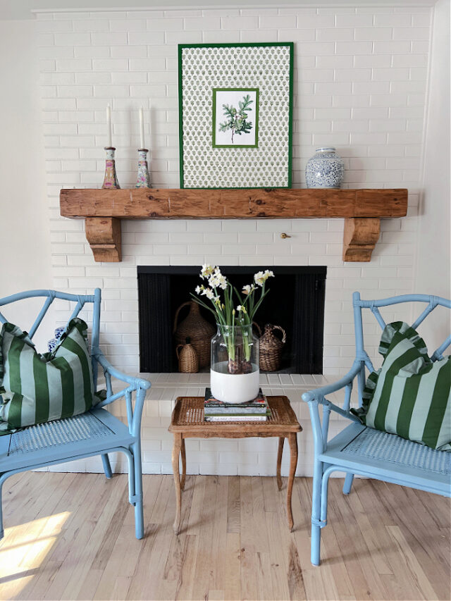 Colorful Spring Fireplace Styling » Grow Beauty With Ease